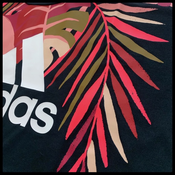 adidas | Tops | Farm Rio X Adidas Tropical Toucan Black Crop | Poshmark
